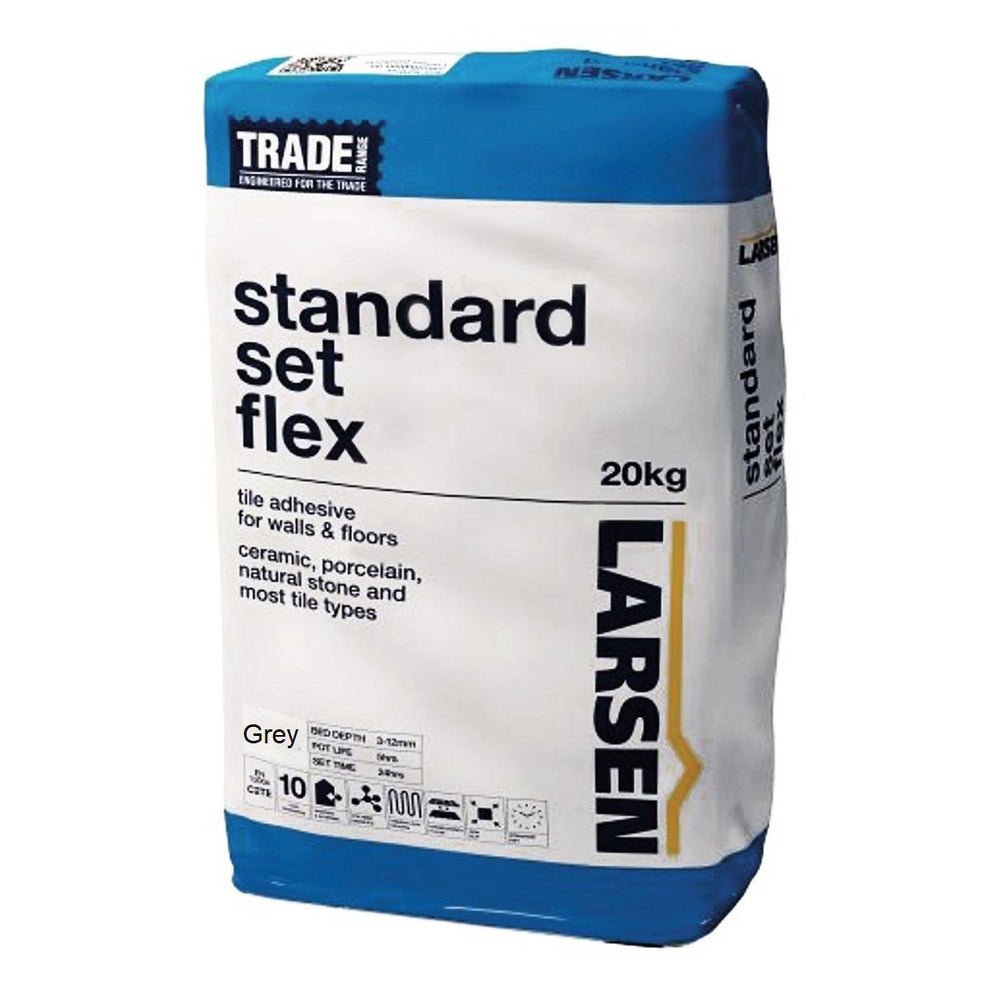 Grey Standard Slow Set Flexible Wall And Floor Tile Adhesive 20KG ...